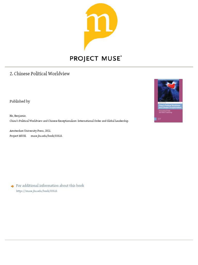 Chinese Political Worldview | PDF | International Relations | China