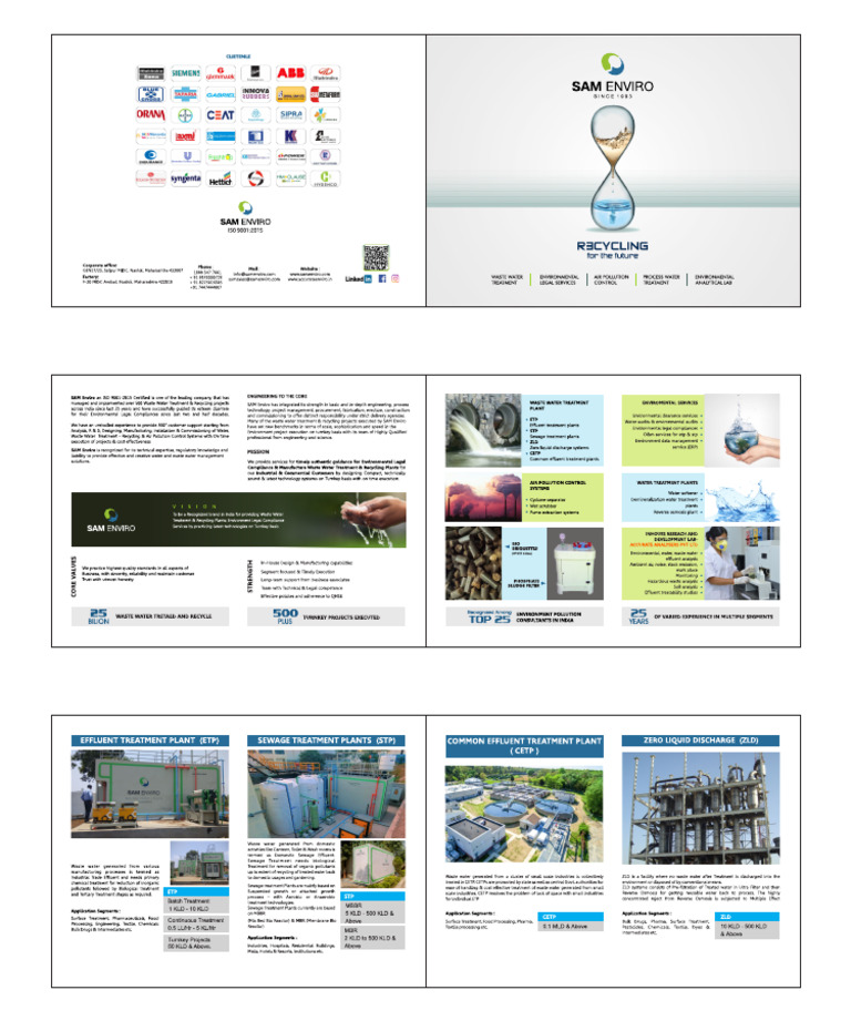 Sam Enviro - Waste Water Treatment - Recycling | PDF