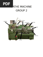 Labeled Diagram of Lathe Machine Parts | PDF
