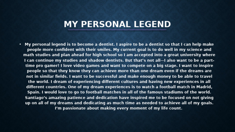 My Personal Legend Updated | PDF