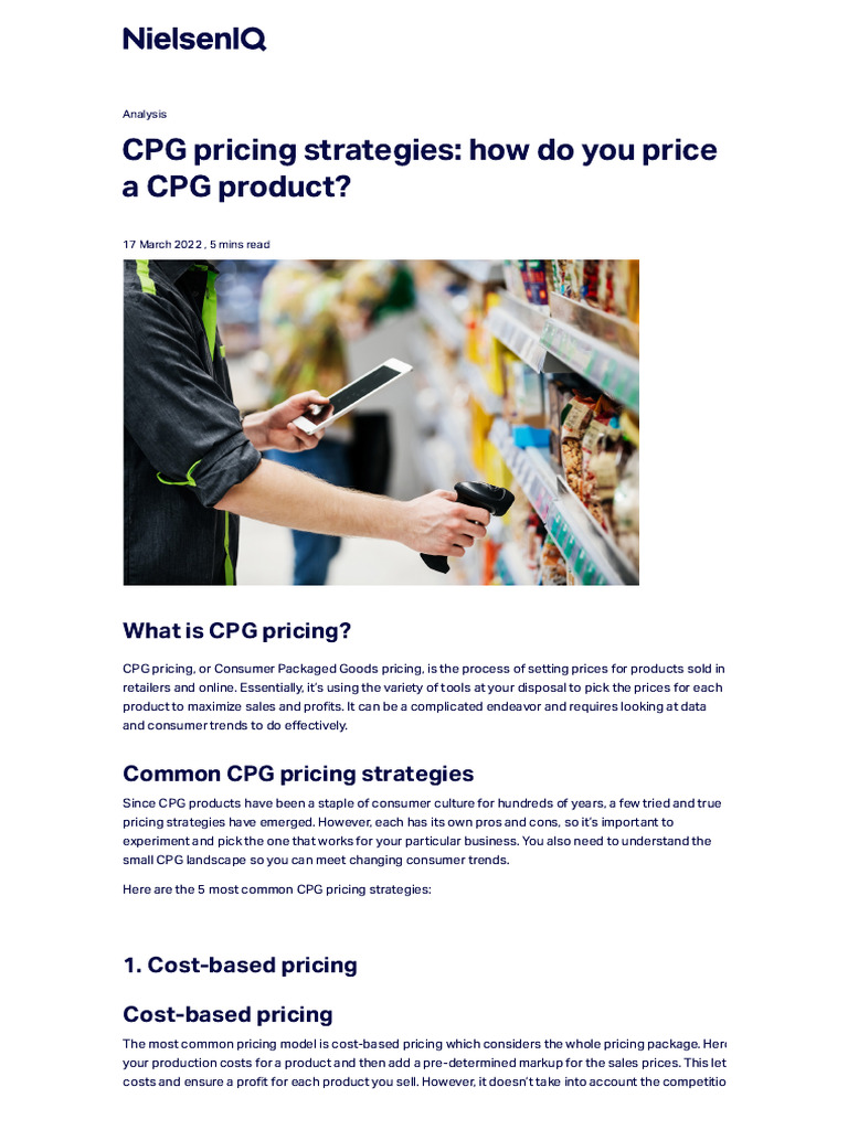 CPG Pricing Strategies - How Do You Price A CPG Product - NIQ | PDF ...