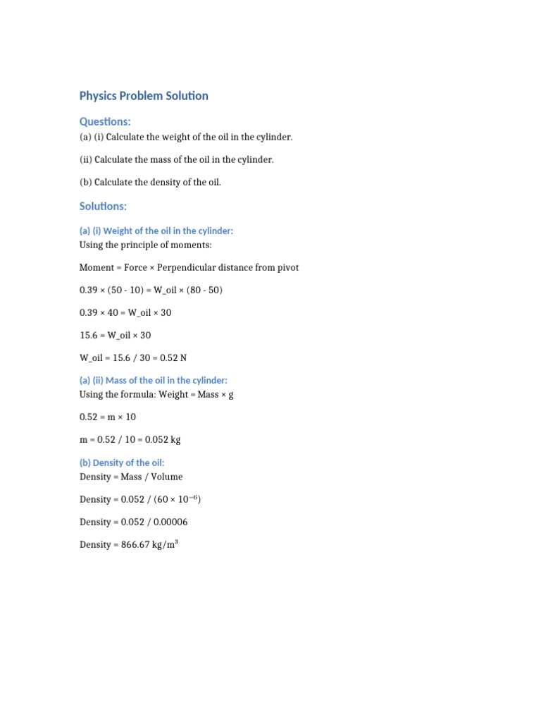 Physics Problem Solution (1) | PDF