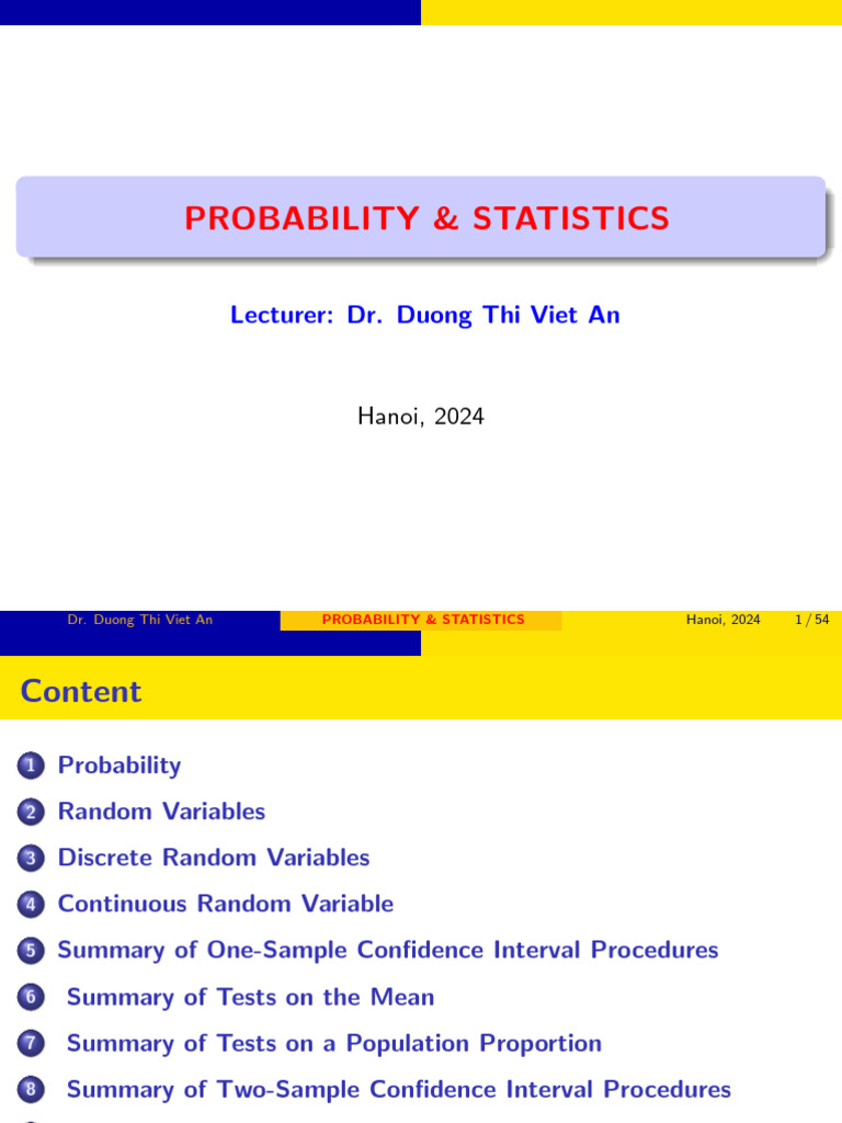 Review_v5 | PDF | Probability Distribution | Random Variable