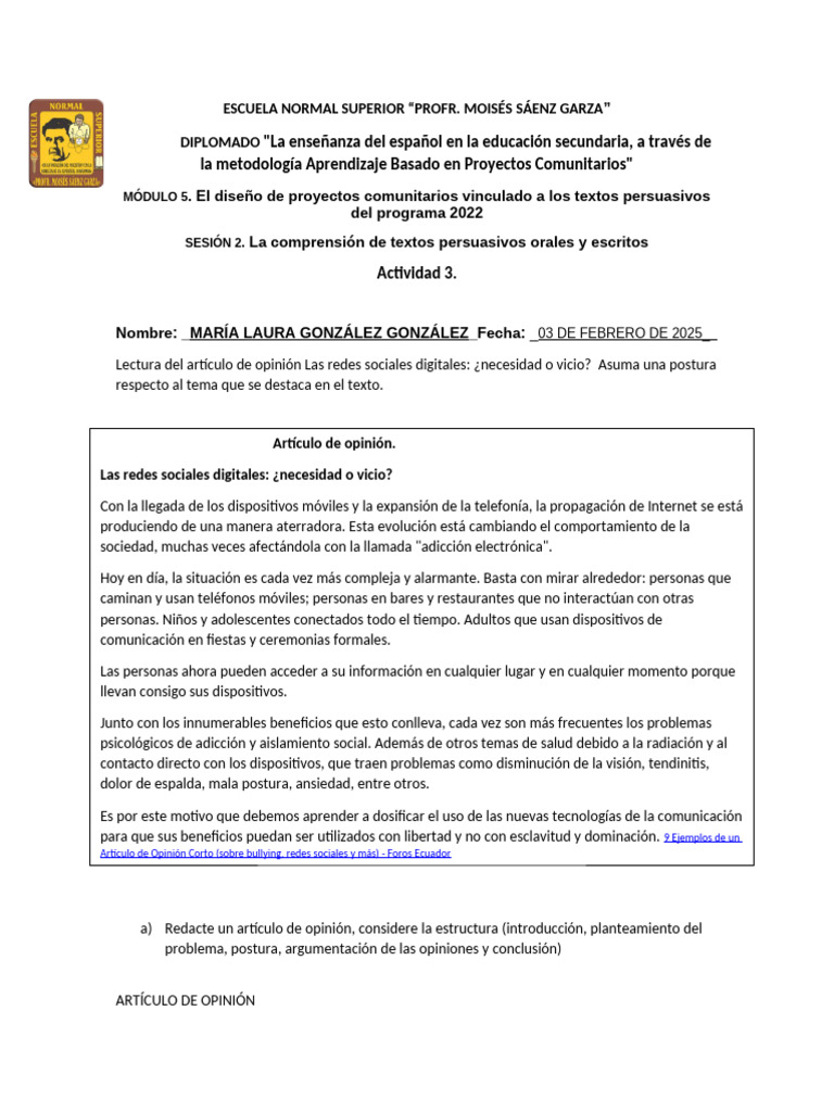 Actividad 3. - M5.S2 | PDF | Gramática | Aprendizaje