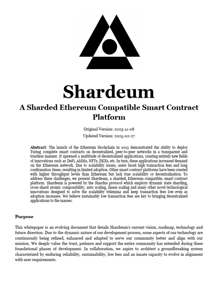 Shardeum_Whitepaper | PDF | Computer Network | Scalability