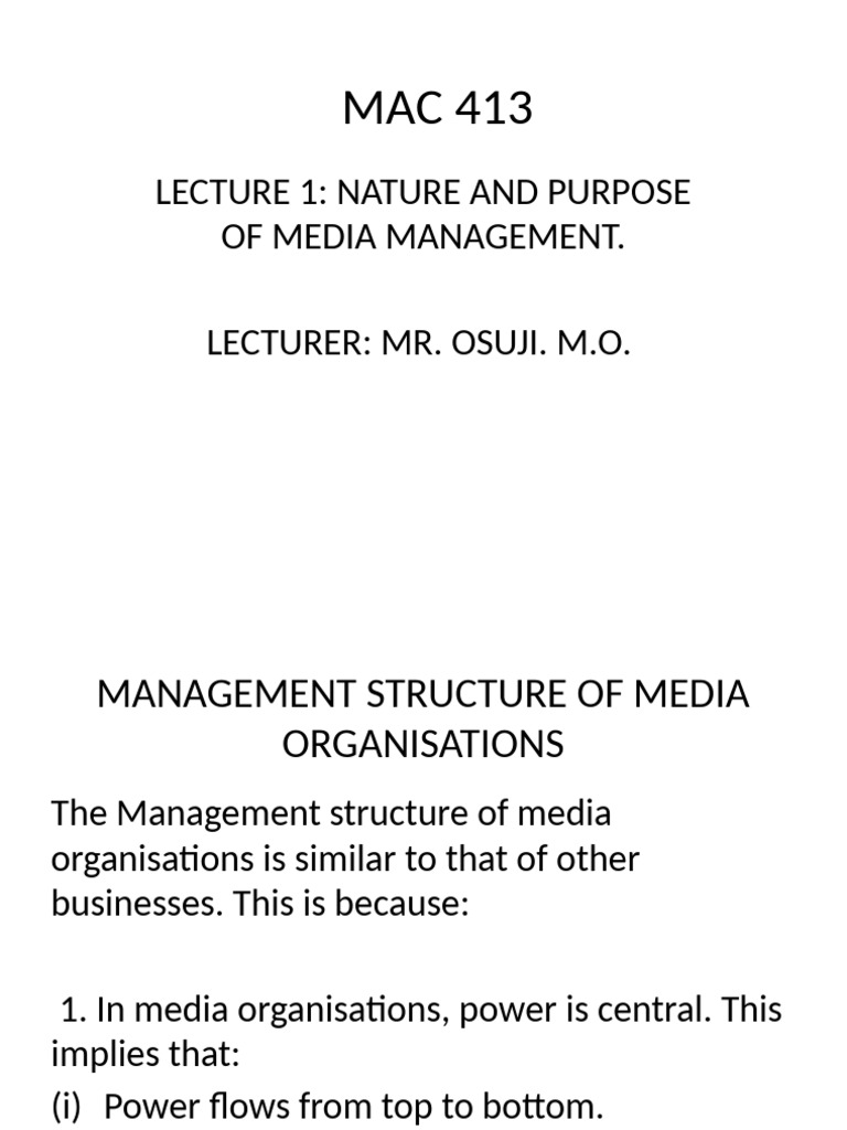 Mac 413 Lecture 1 | PDF | Economies | Business
