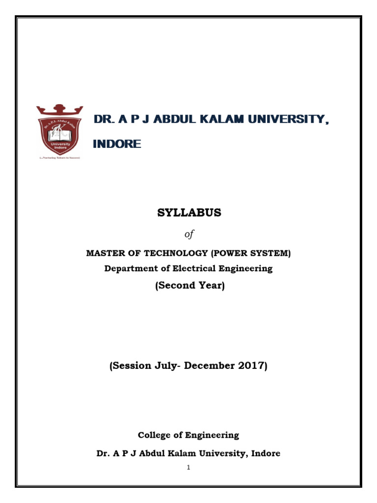 MTech PS III and IV Sem Syllabus | PDF | Electric Motor | Power Inverter