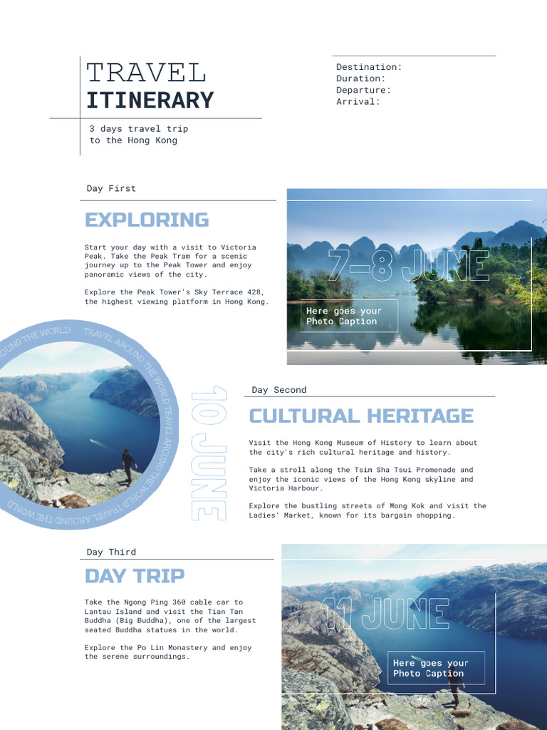Копия - Travel - itinerary - Template - A4 - | PDF