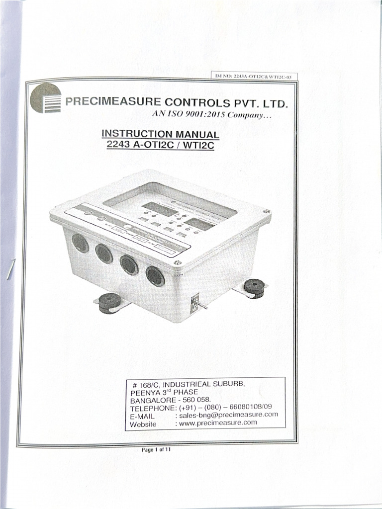 Precimeasure Controls Pvt. Ltd. | PDF