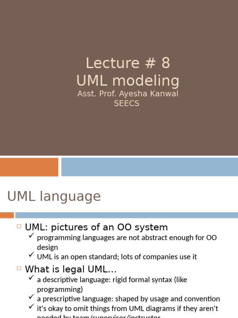 Lecture8 - UML Modeling | PDF | Unified Modeling Language | Use Case