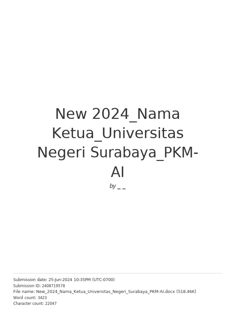 New 2024 - Nama Ketua - Universitas Negeri Surabaya - PKM-AI | PDF