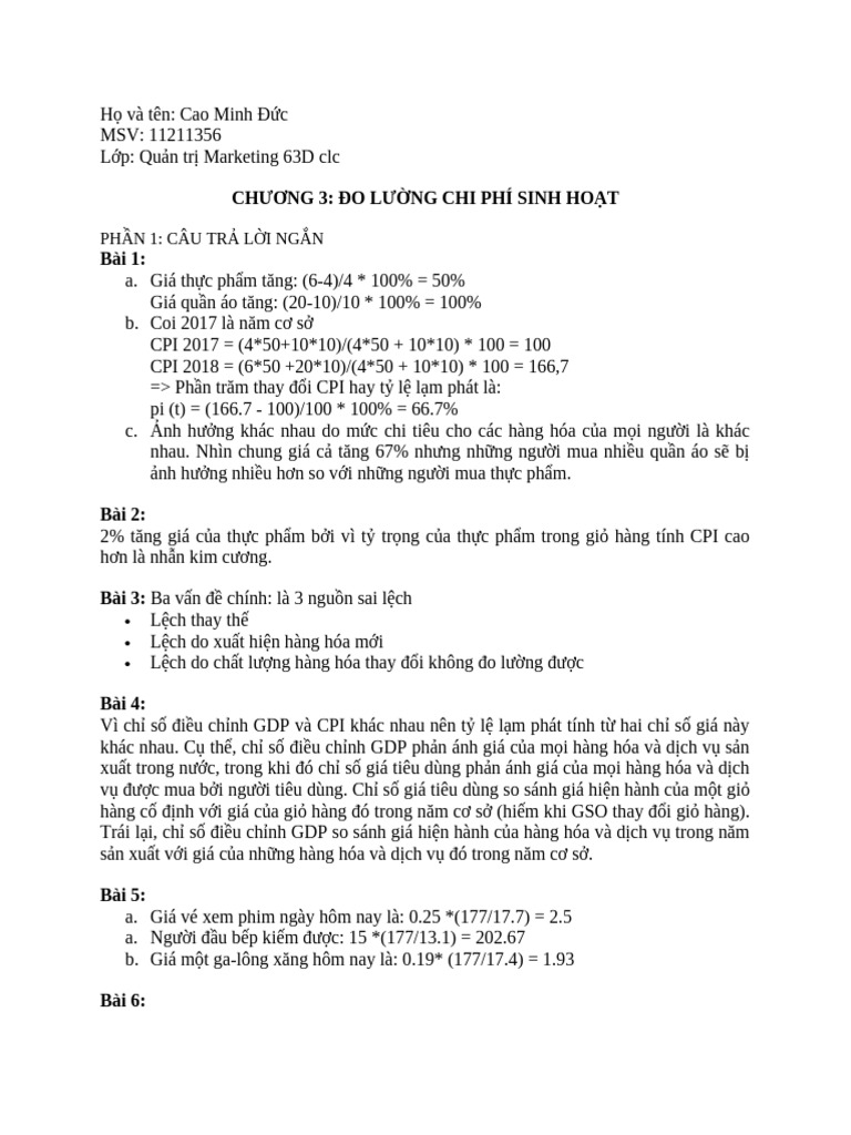 BTVN chương 3 | PDF