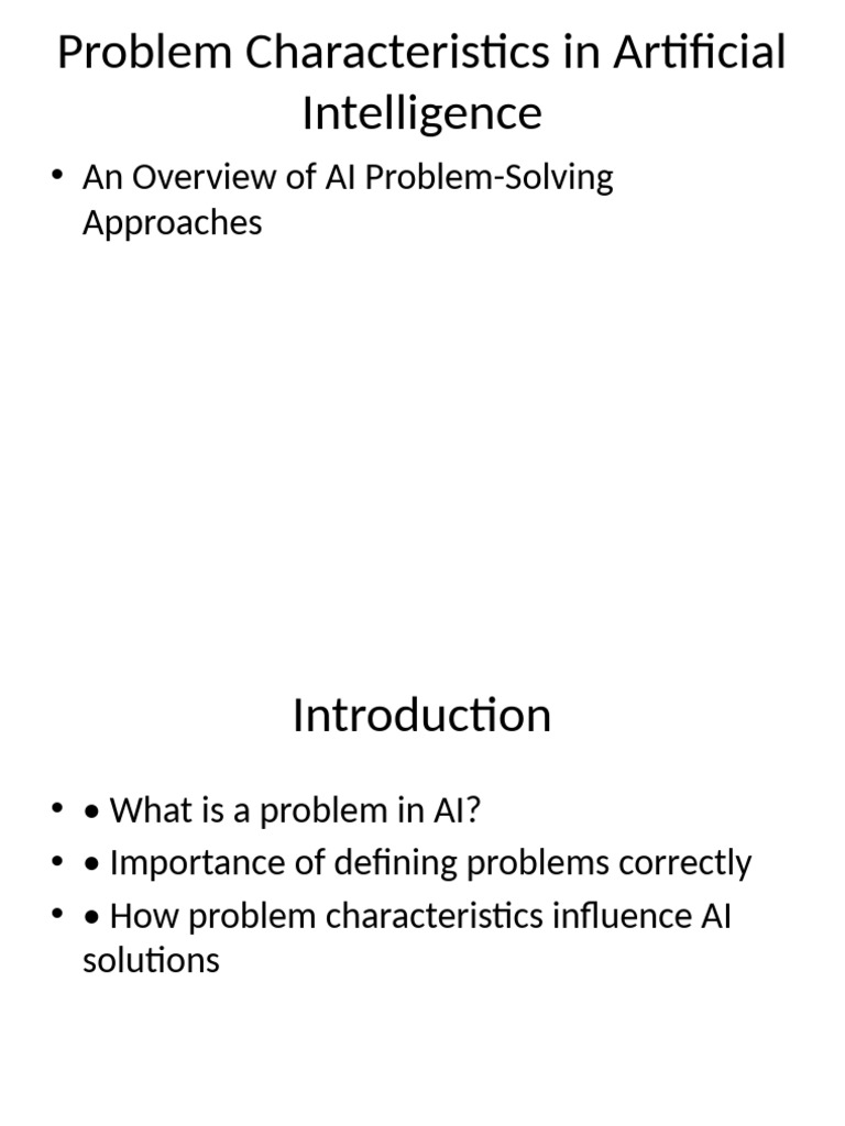 AI Problem Characteristics Overview | PDF