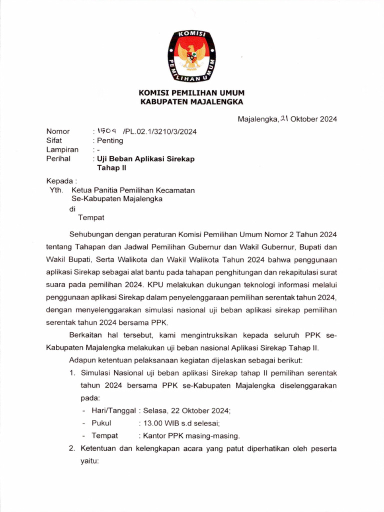 1504 Surat Uji Beban TII Sirekap0031 | PDF