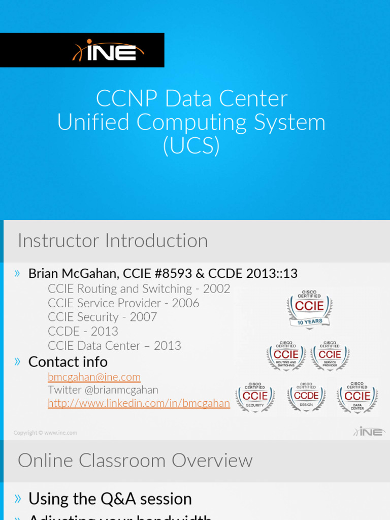 INE CCNP DC UCS 000 Introduction 001 | PDF | Data Center | Computing