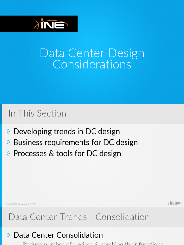 INE CCNP DC UCS 002 Data Center Design Considerations 001 | PDF ...