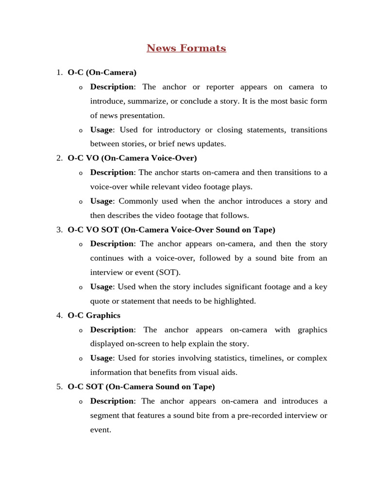 News Formats 1 | PDF