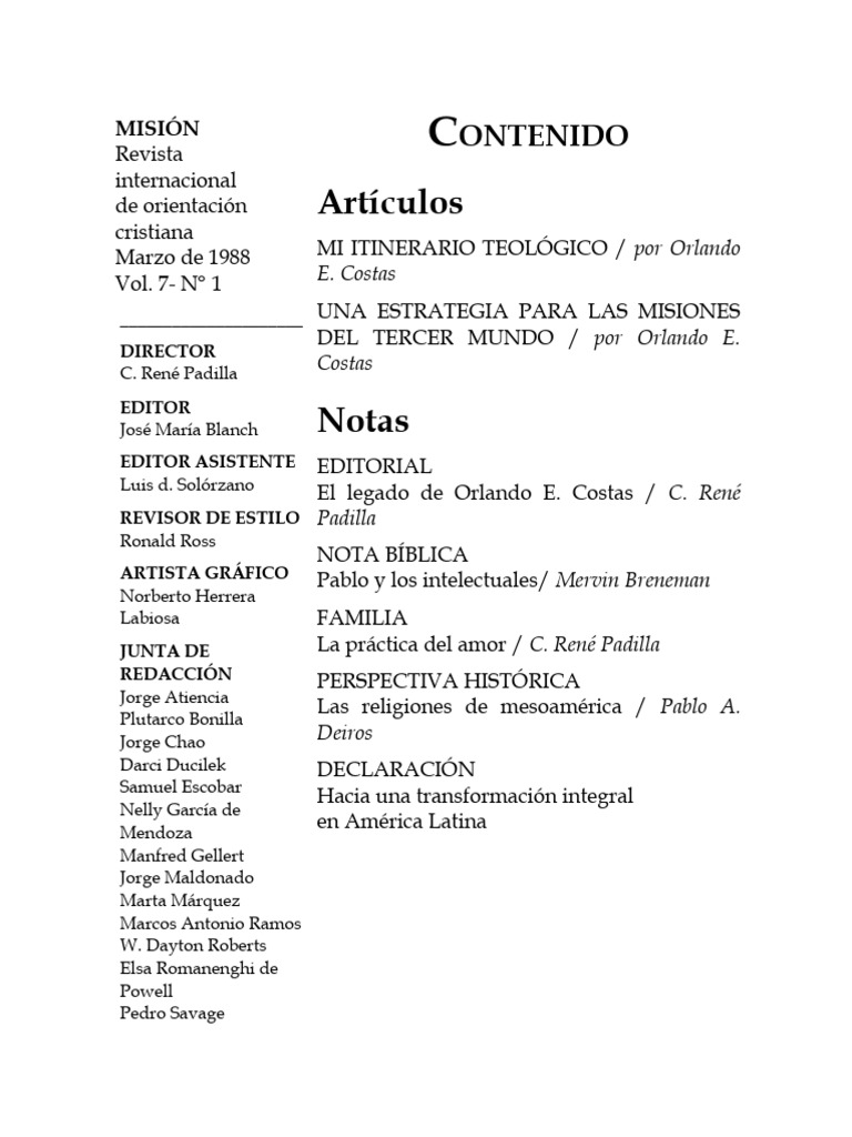 Misión Integral en el Tercer Mundo | PDF | Cristo (título) | Misionero