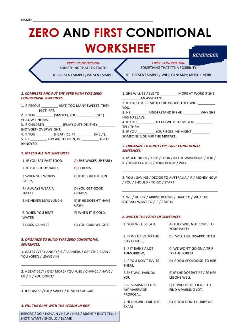 Conditionals O and 1 | PDF
