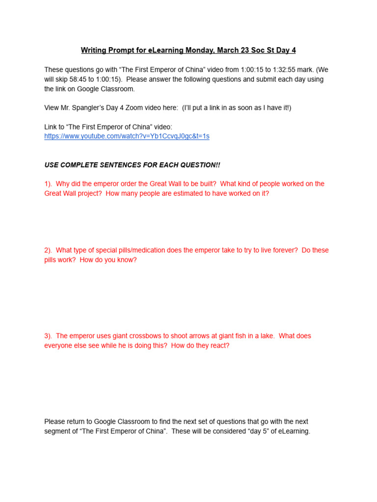 FIONA LAM - Day 4 Elearning For Monday, March 23 | PDF