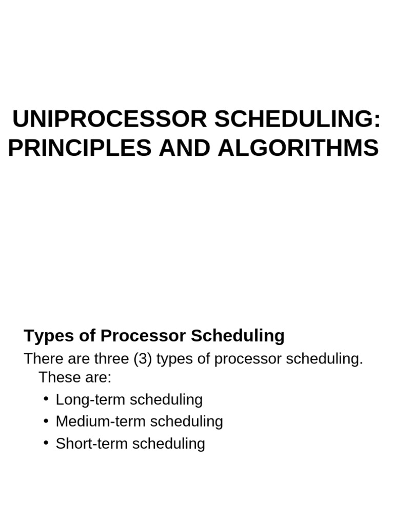 Uniprocessor Scheduling Schemes | PDF | Scheduling (Computing) | System Software
