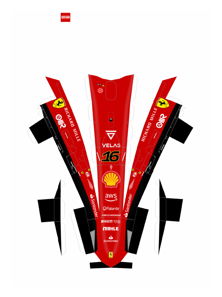 Ferrari SF24 Papercraft Template PDF | PDF
