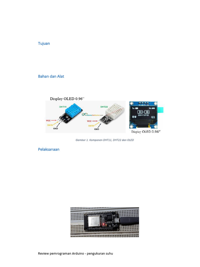 Modul Praktikum 02 - Pengukuran Suhu DHT Dengan Kontroller PD Plat Bimetal - V02a | PDF