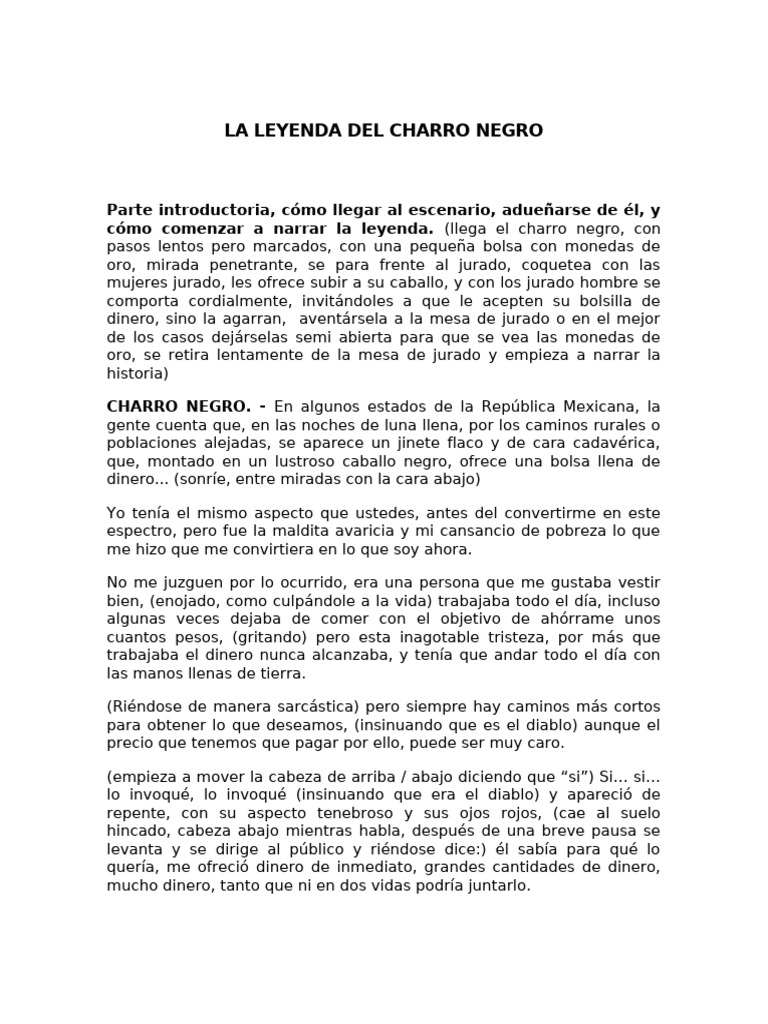 El Charro Negro - Leyenda Unico Personaje - 102847 | PDF