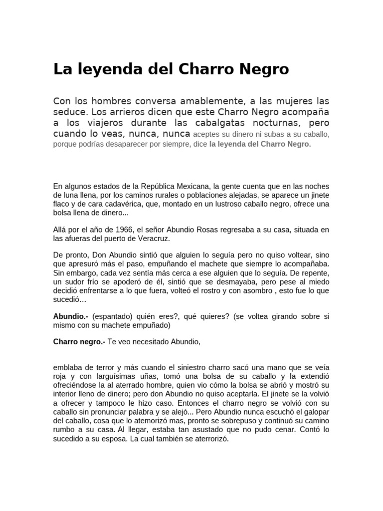 La Leyenda Del Charro Negro - 102845 | PDF
