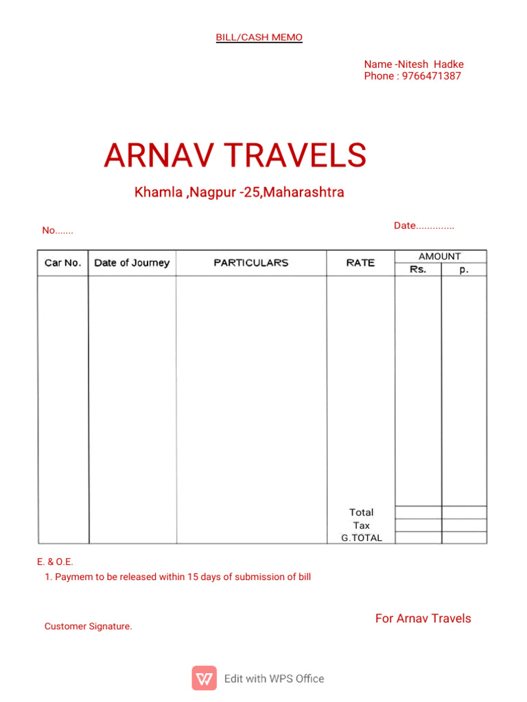 Car Bill | PDF