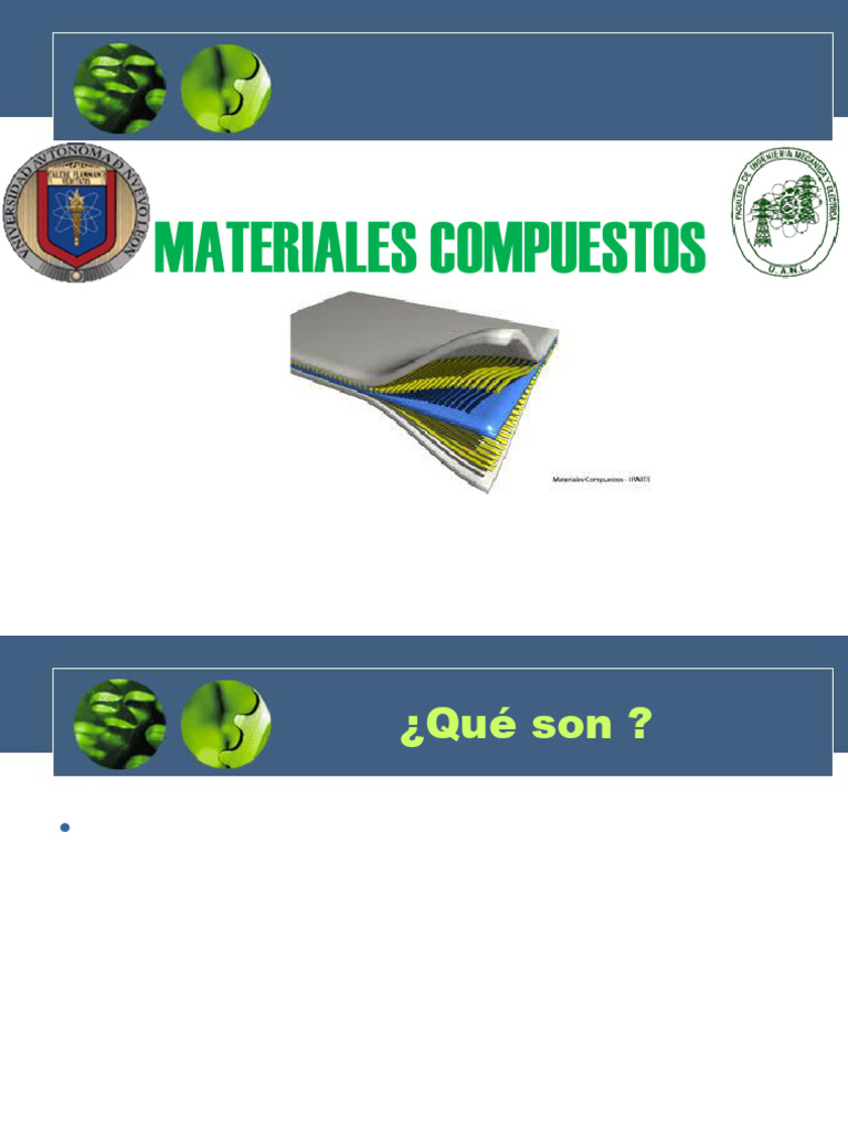 Materiales Compuestos: Tipos y Usos | PDF | Material compuesto | Materiales