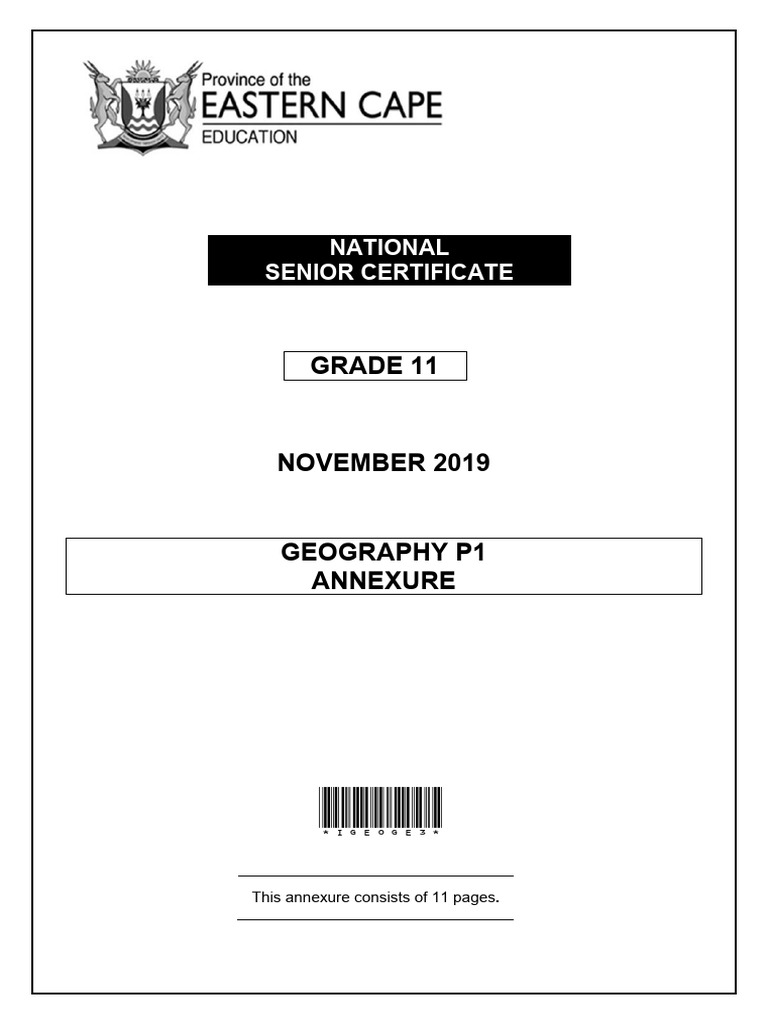 GEOGRAPHY P1 GR11 ANNEX NOV2019 Eng D | PDF | Electrical Engineering ...