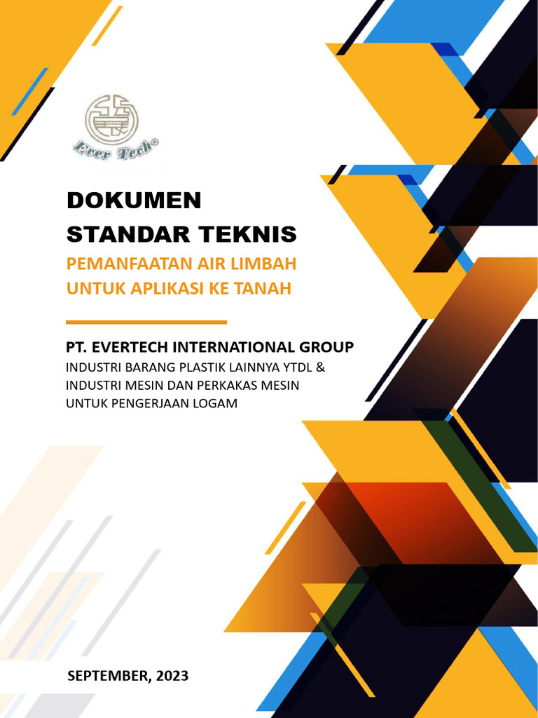 Standar Teknis Air Limbah untuk Tanah | PDF
