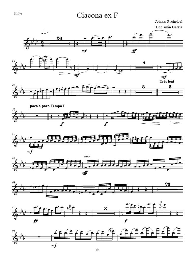 Ciacona Flûte PDF | PDF