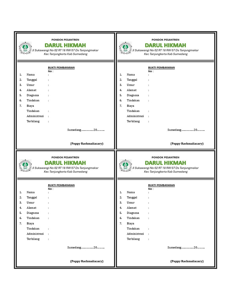 Bukti Pembayaran Berobat | PDF