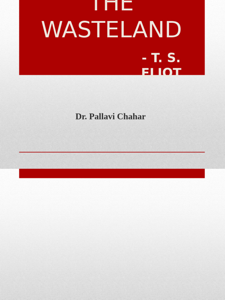 The Wasteland | PDF
