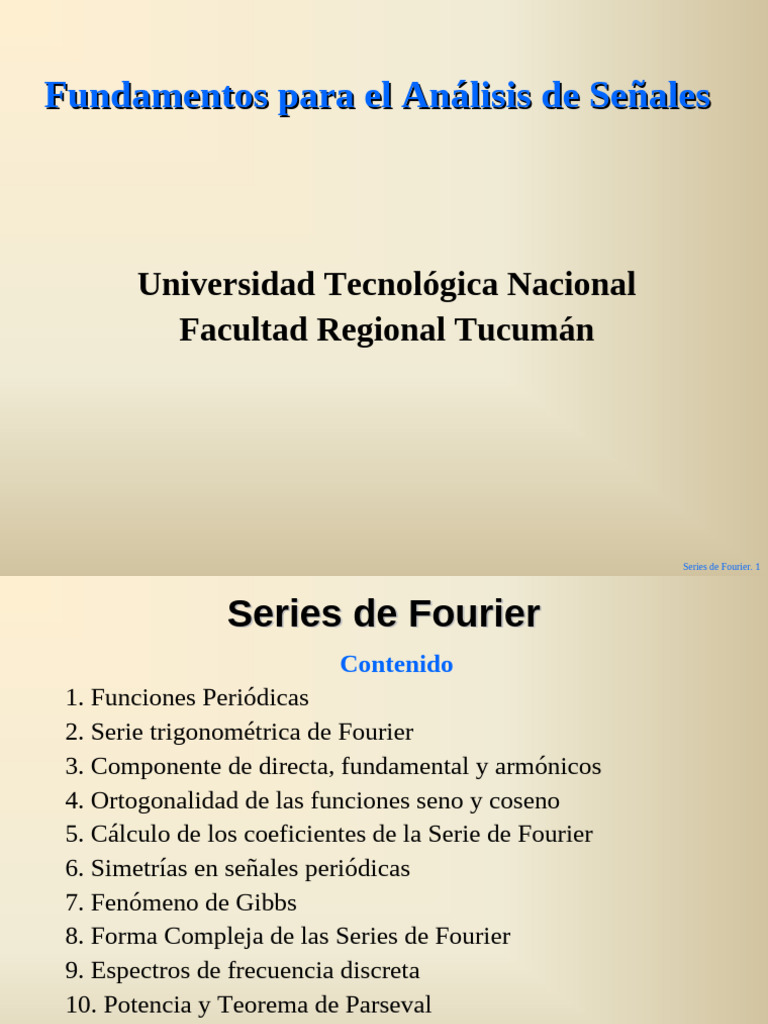Series y Transformada de Fourier - FRT | PDF | Series de Fourier | Transformada de Fourier
