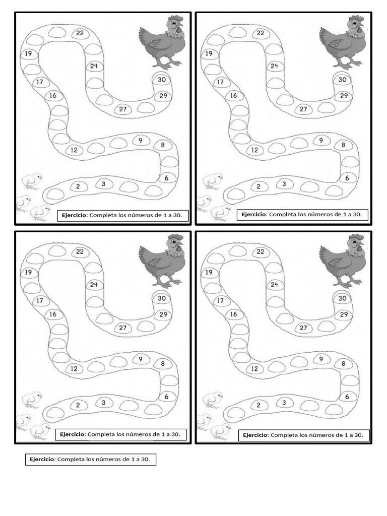 Actividades Numeros Del 1 Al 30 | PDF