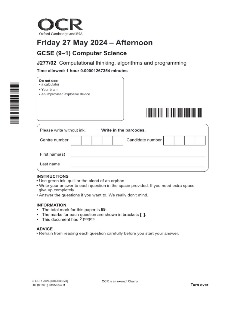 677831-question-paper-computational-thinking-algorithms-and-programming-leaked (1) | PDF | Computing