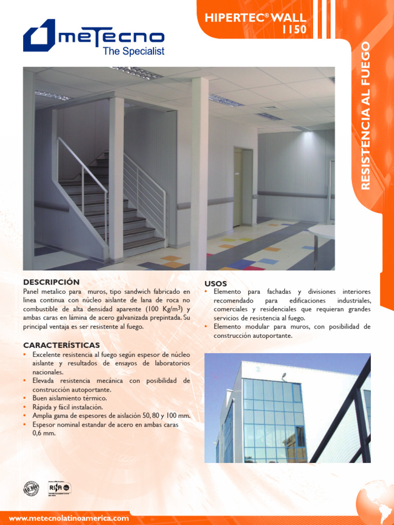 HIPERTEC WALL 1150 - Rev 01 - Noviembre 2023 Código MCHS-SOT-36 | PDF | Aislamiento térmico ...