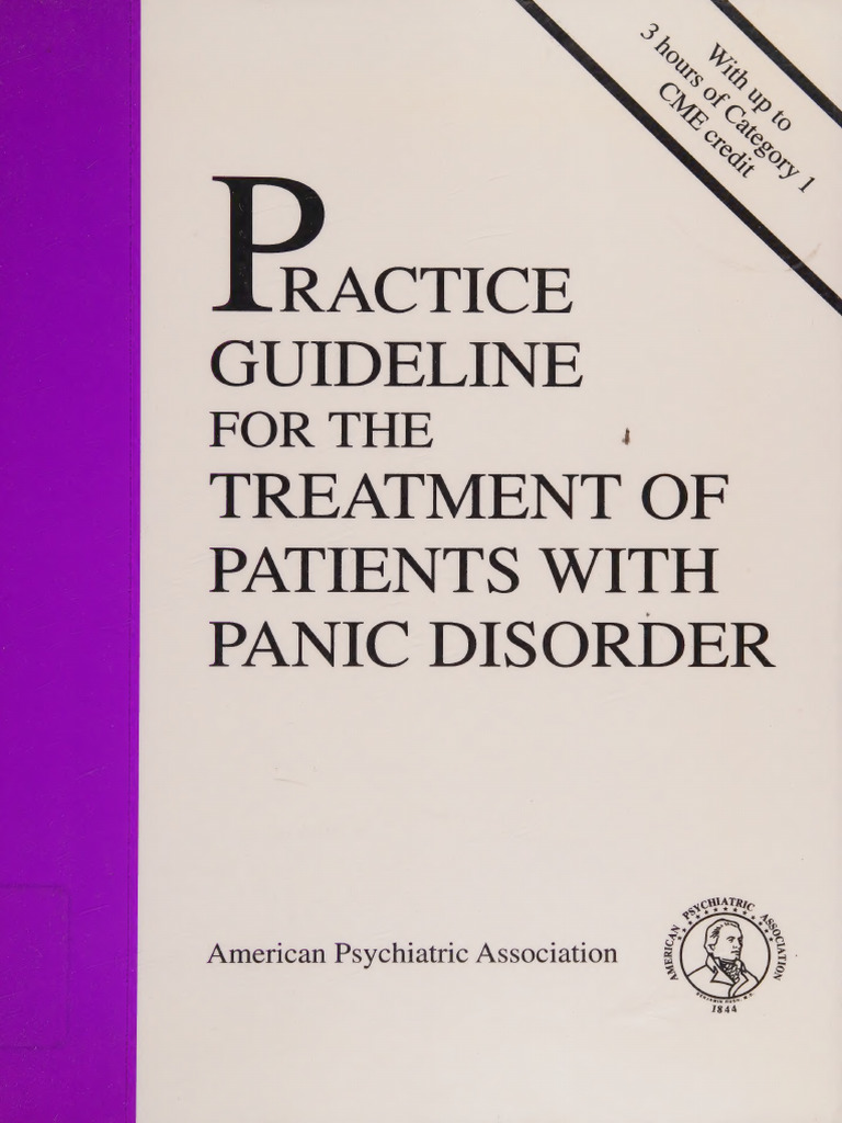 Treatment Guidelines For Panic D | PDF | Mental Disorder | Panic Disorder