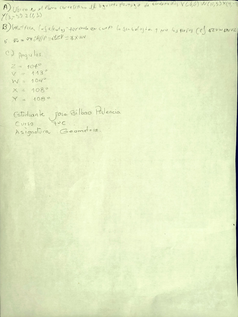 Taller de Geometria JOSE BILBAO 7C | PDF