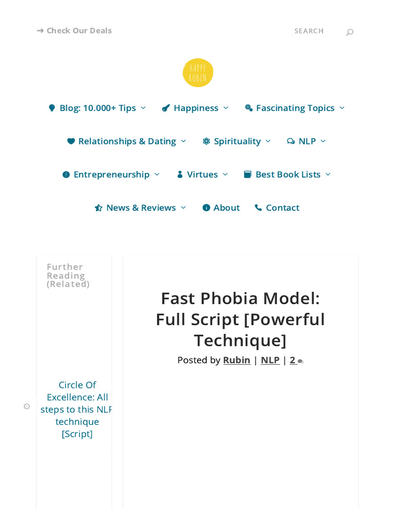 Fast Phobia Model_ Full Script [Powerful Technique] _ Happy Rubin | PDF ...