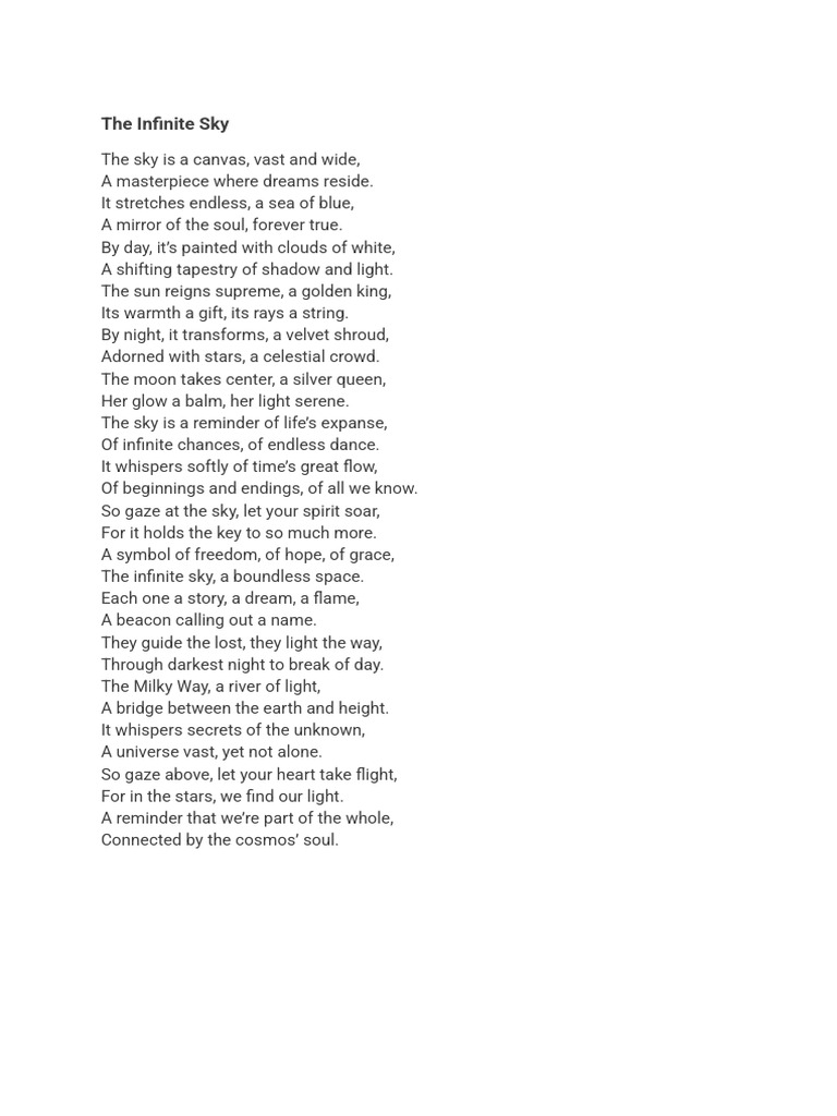 Infinite Sky | PDF