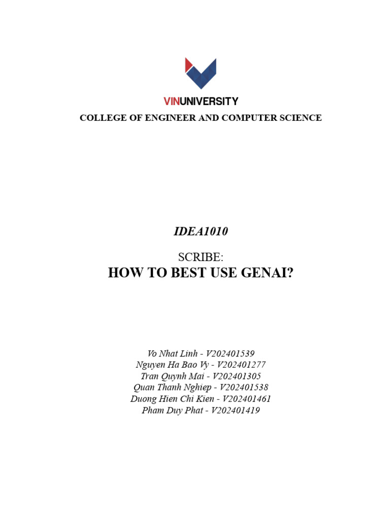 Best Practices for Using GenAI in Education | PDF | Artificial ...