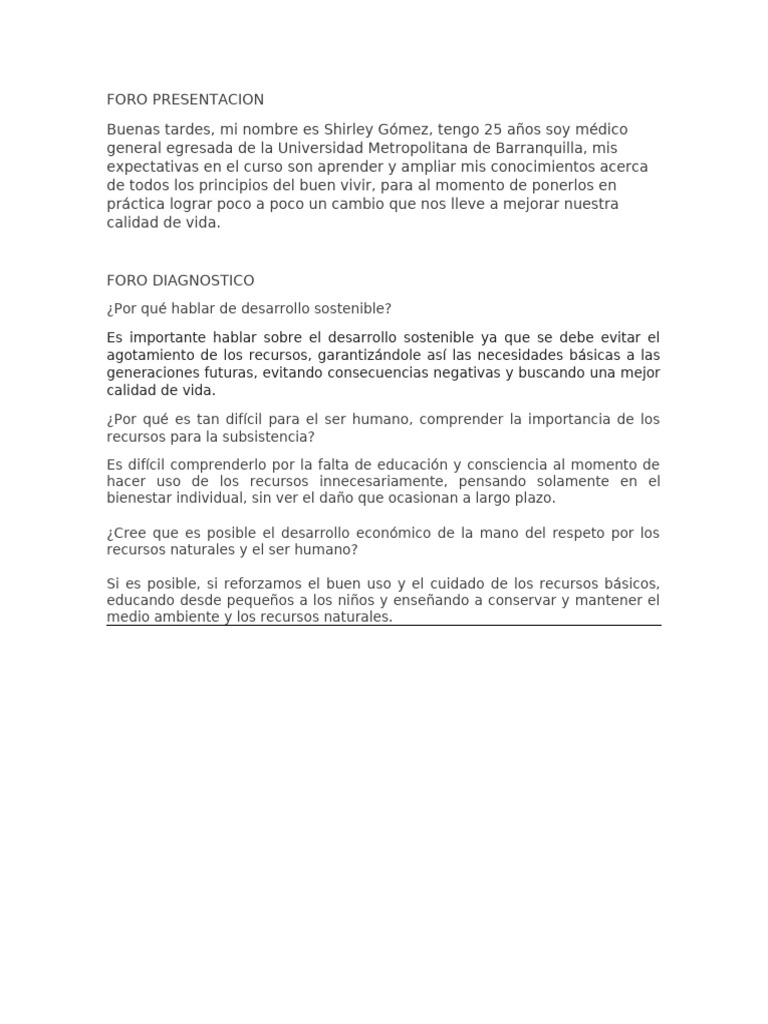 FORO BUEN VIVIR | PDF