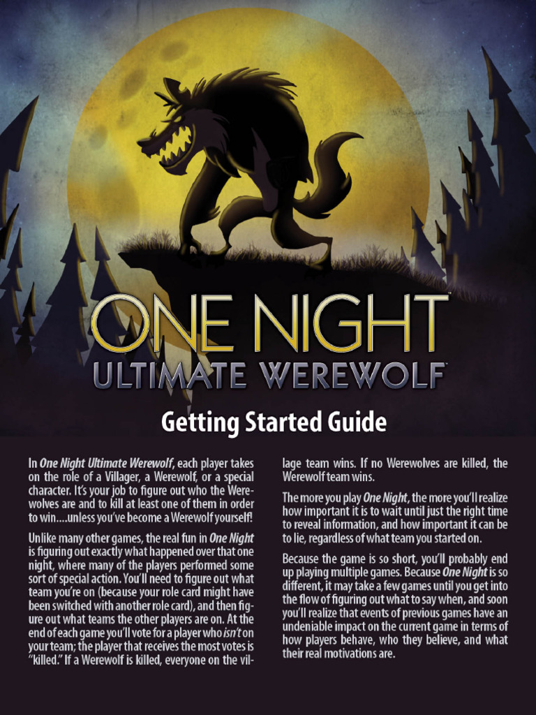 ONUW Getting Started for BGG | PDF