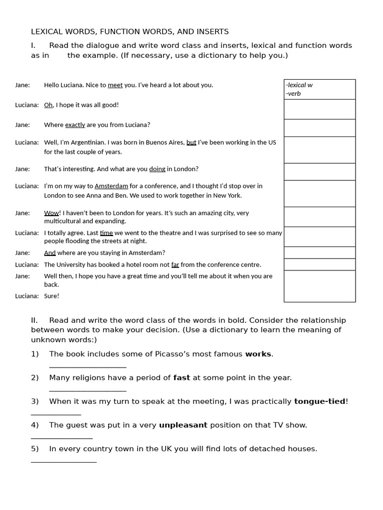 Lexical-function-Word_class | PDF