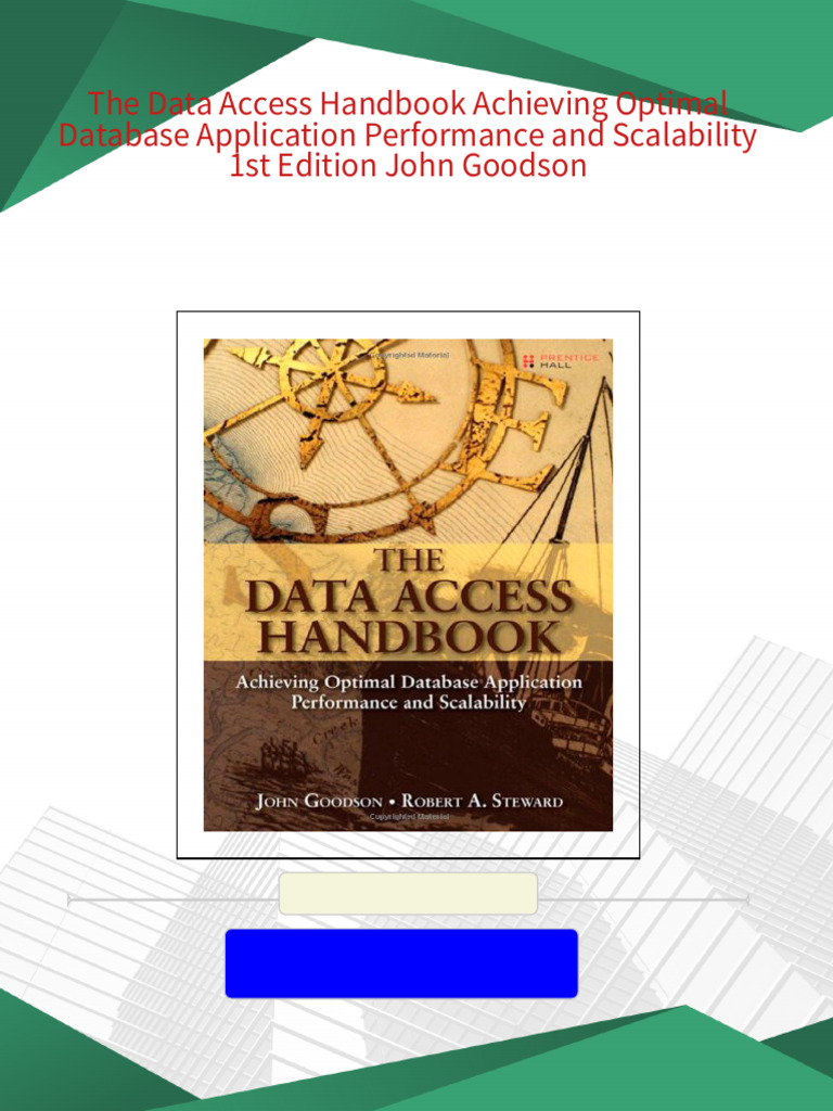 The Data Access Handbook Achieving Optimal Database Application Performance and Scalability 1st ...