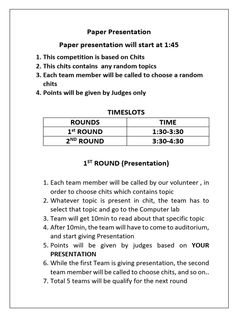 Paper Presentation | PDF